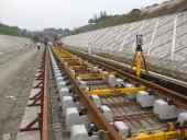 High-speed railway track (up to 350km/h) with a total length of 500 km ...